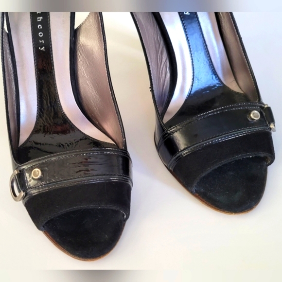 Theory | Shoes | Theory Sela Slingback Heels In Patent Leather And ...